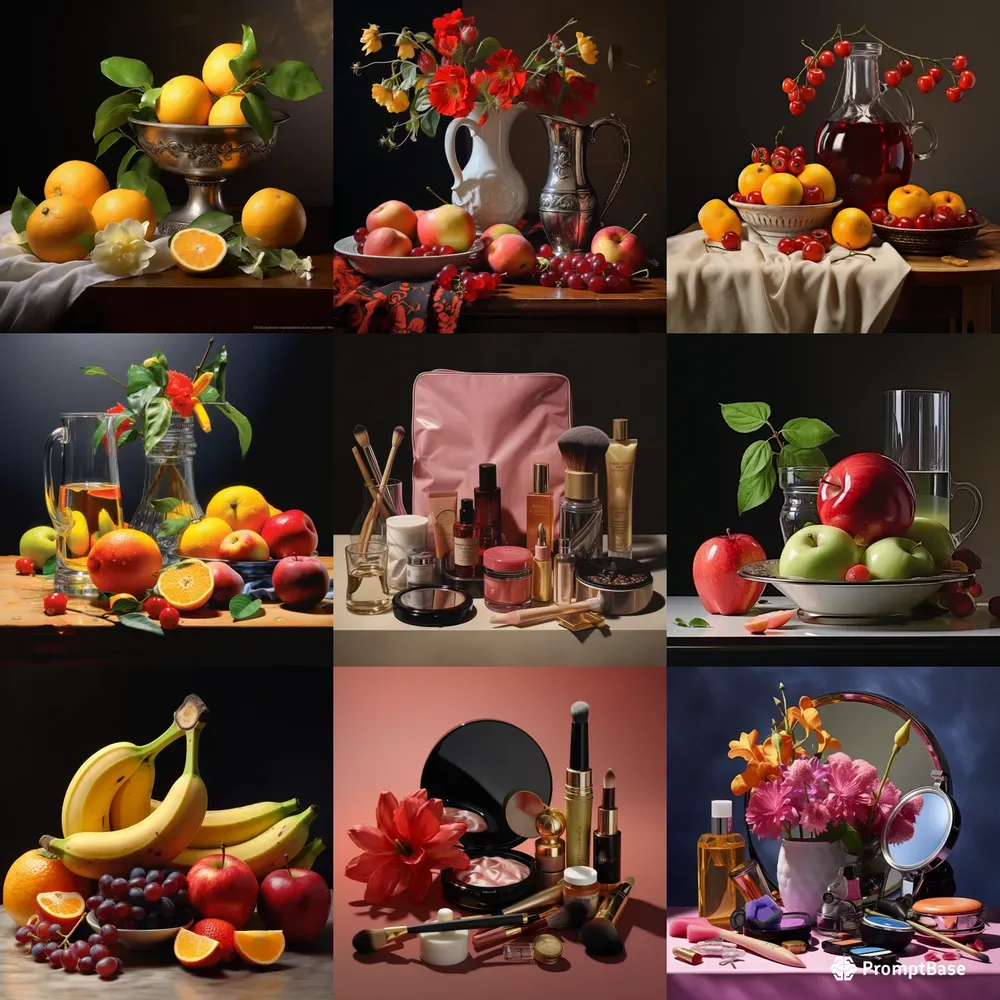Hyperrealistic Still Lifes Midjourney Prompt | PromptBase