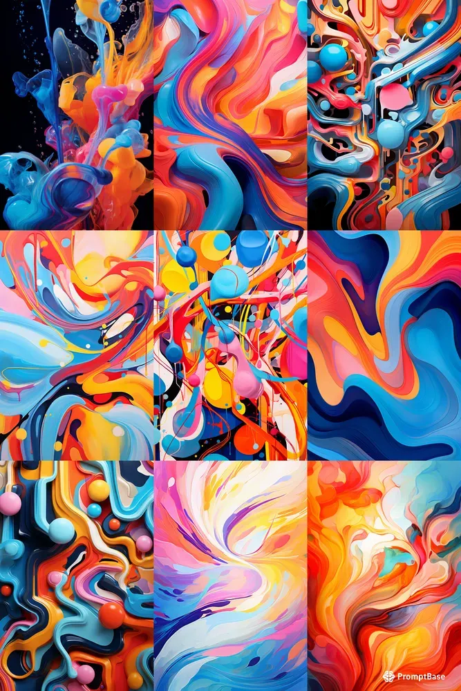 Dynamic Abstration Colors And Lines Ins Midjourney Prompt | PromptBase