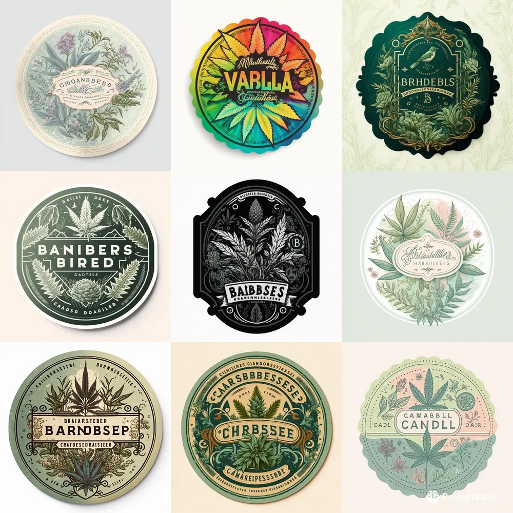Retro Cannabis Labels Midjourney Prompt | PromptBase