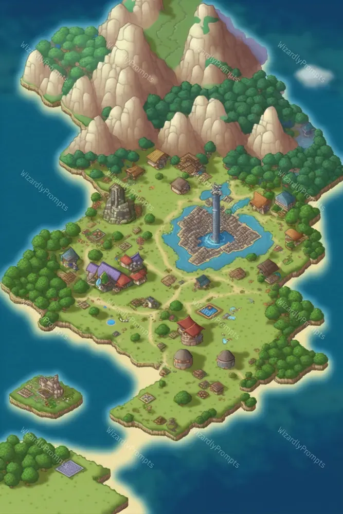 Pixel Video Game Landscapes Midjourney Prompt | PromptBase