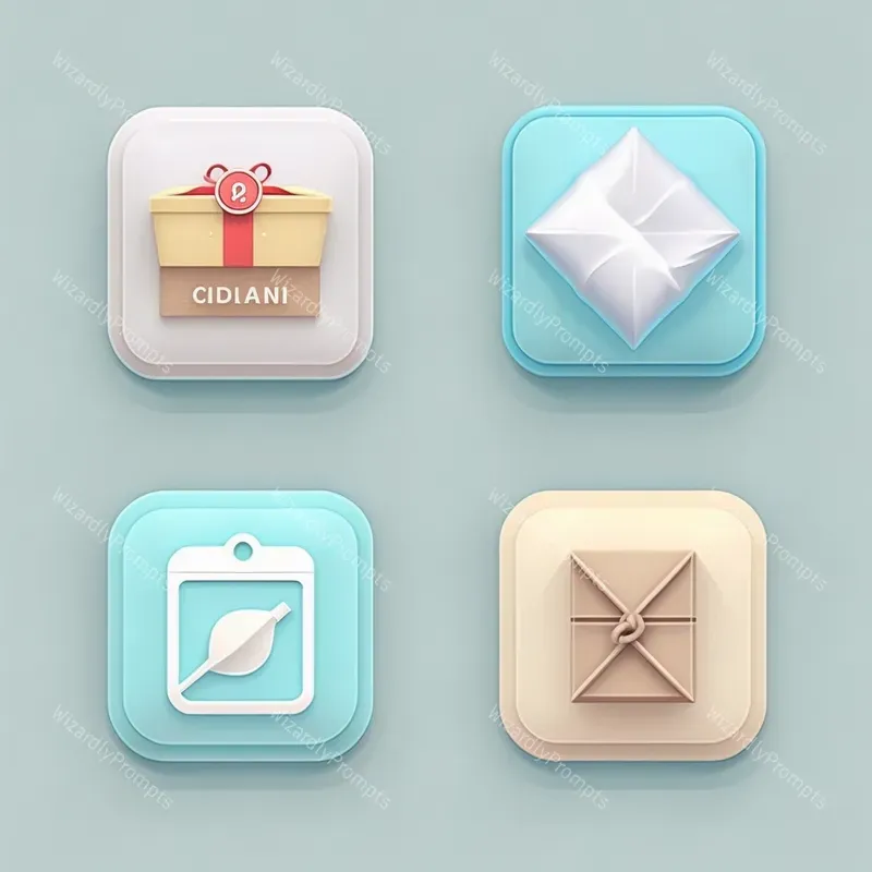 Minimalistic Utility Icons Midjourney Prompt | PromptBase
