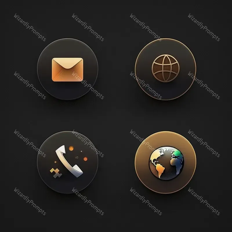 Minimalistic Utility Icons Midjourney Prompt | PromptBase