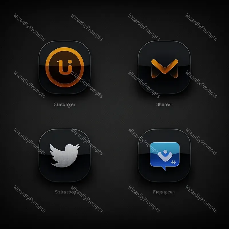 Minimalistic Utility Icons Midjourney Prompt | PromptBase