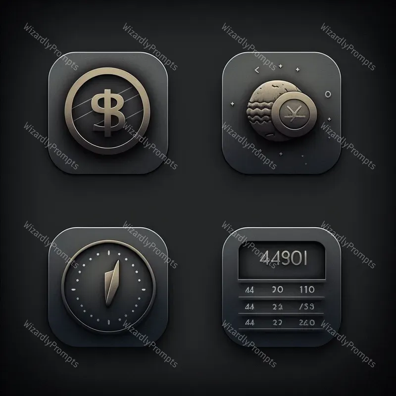 Minimalistic Utility Icons Midjourney Prompt | PromptBase