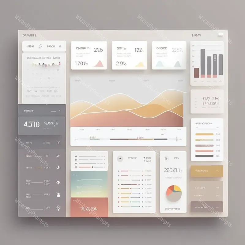 Minimalistic Dashboards Midjourney Prompt | PromptBase