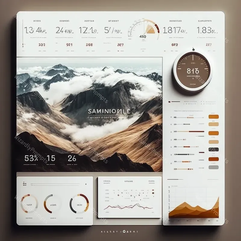 Minimalistic Dashboards Midjourney Prompt | PromptBase