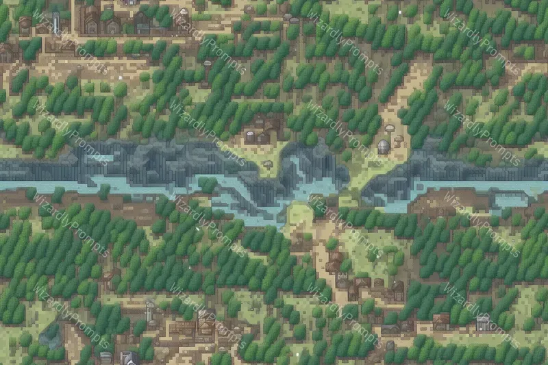 Tiled RPG Pixel Maps Midjourney Prompt | PromptBase
