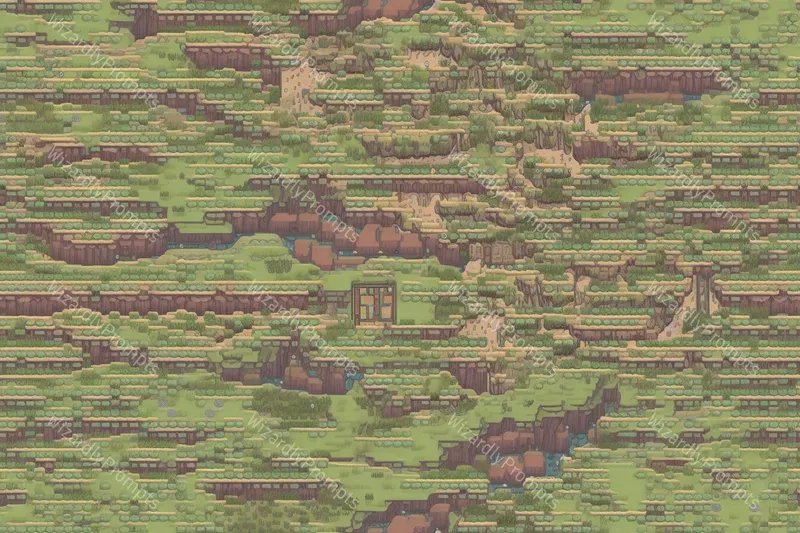 Tiled RPG Pixel Maps Midjourney Prompt | PromptBase