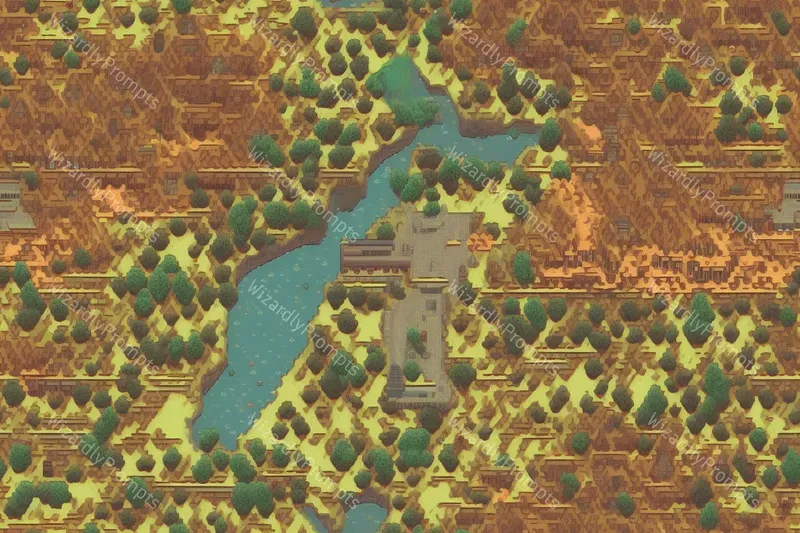Tiled RPG Pixel Maps Midjourney Prompt | PromptBase