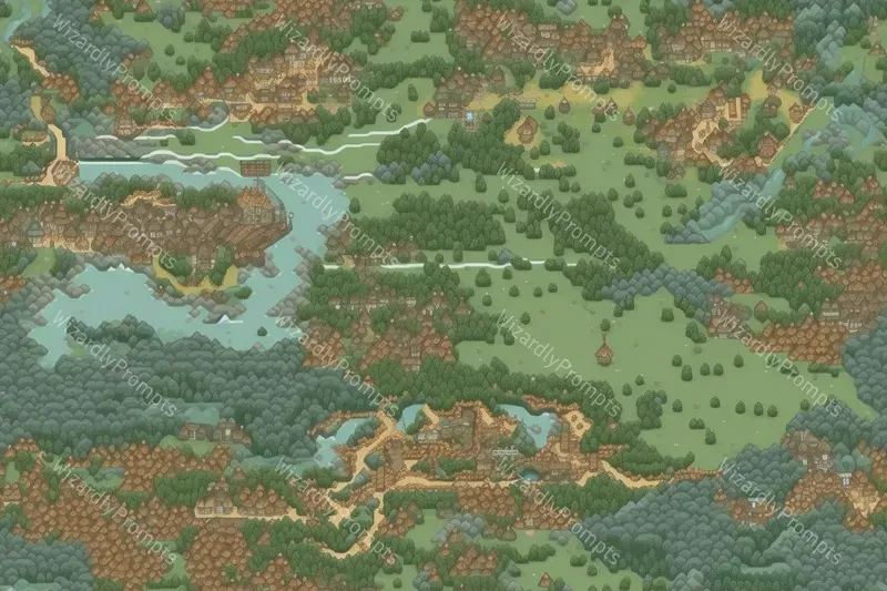 Tiled RPG Pixel Maps Midjourney Prompt | PromptBase