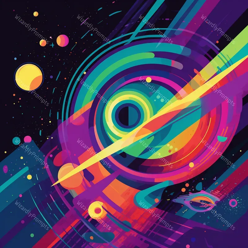 Psychedelic Space Exploration Art Midjourney Prompt | PromptBase