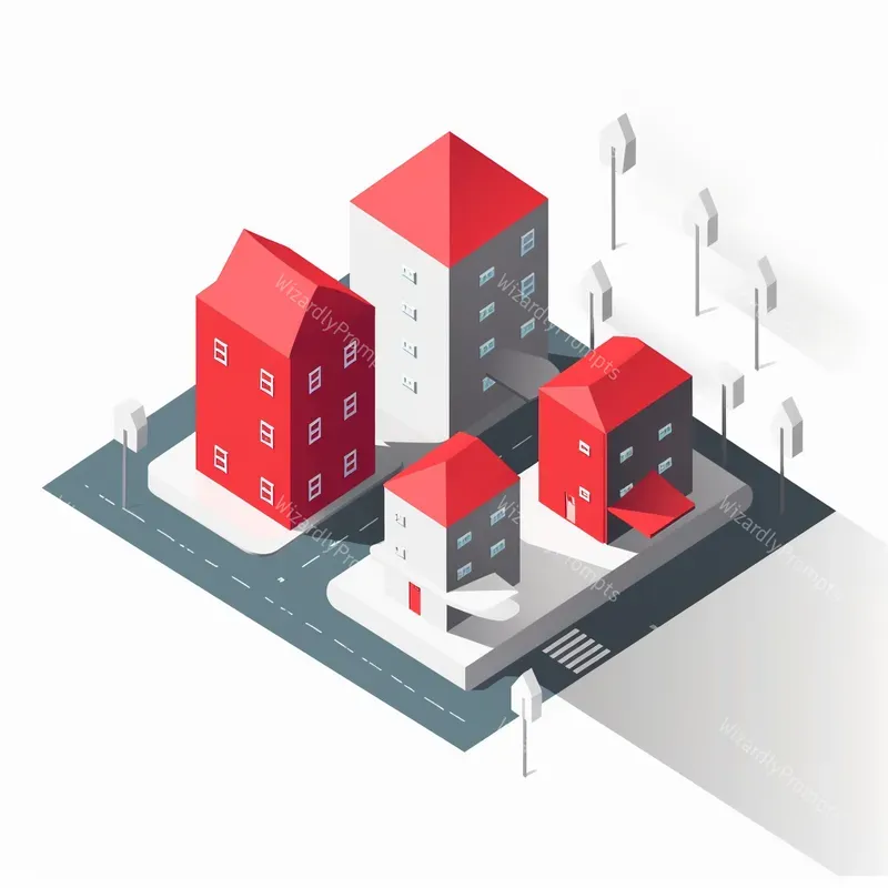 Isometric Building Logos Midjourney Prompt | PromptBase