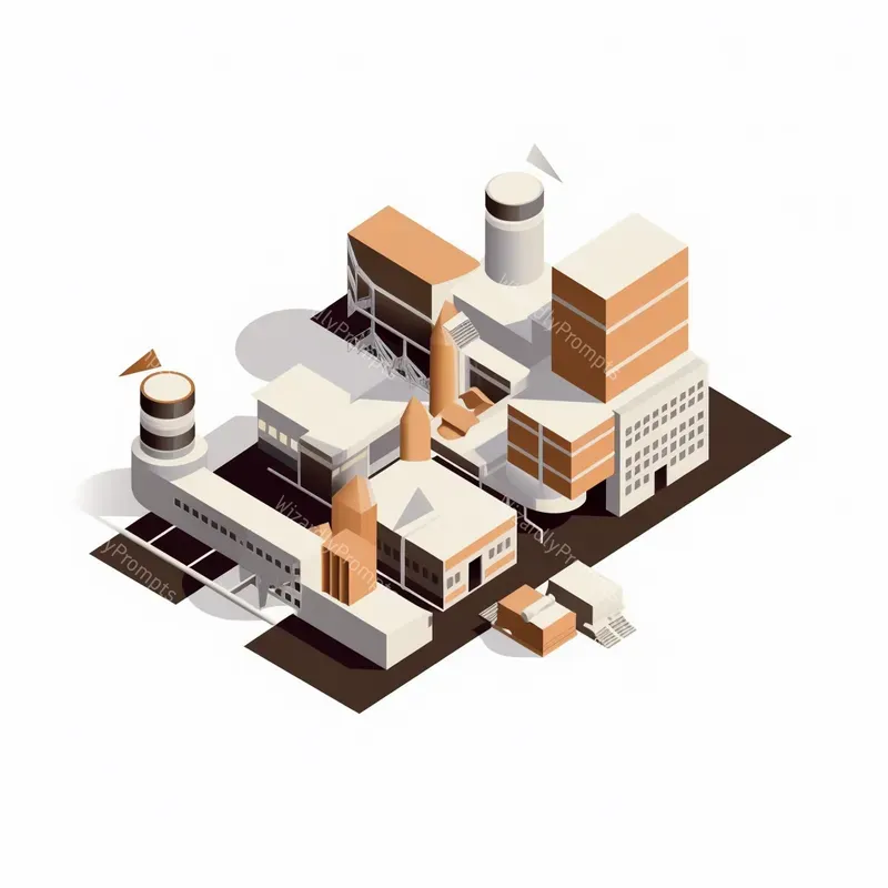 Isometric Building Logos Midjourney Prompt | PromptBase