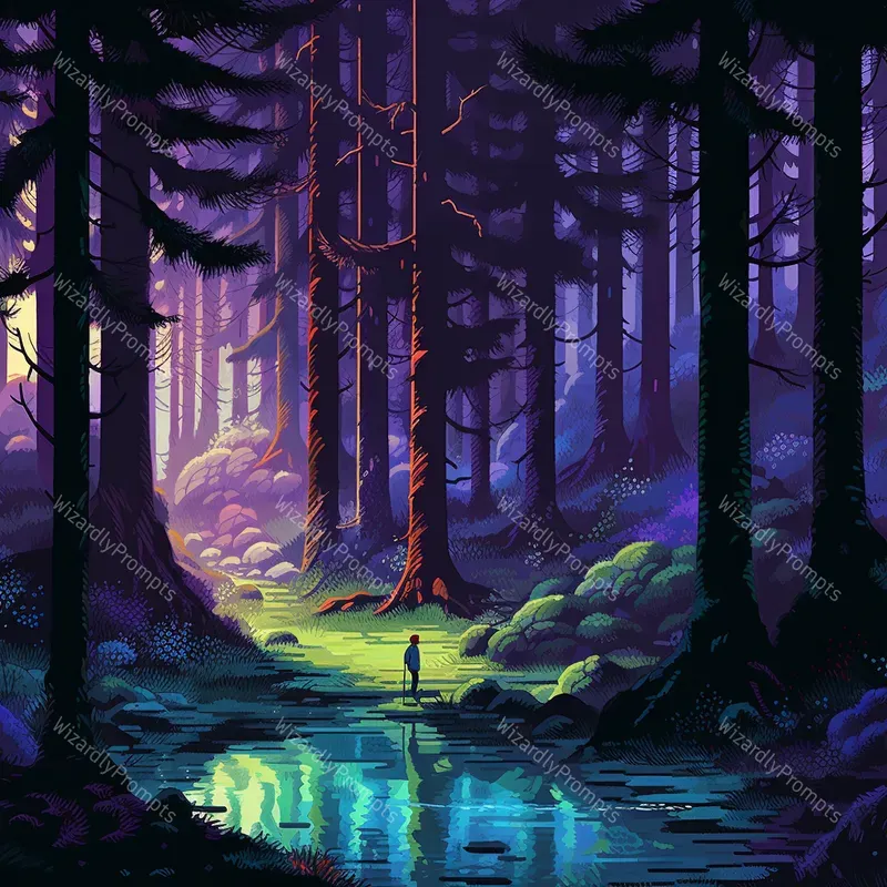 Dark Pixel Art Midjourney Prompt | PromptBase