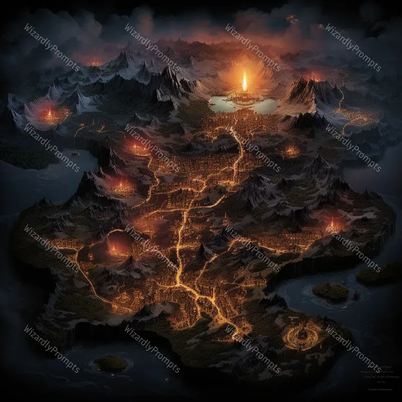 Fantasy Themed Map Illustrations Midjourney Prompt | PromptBase