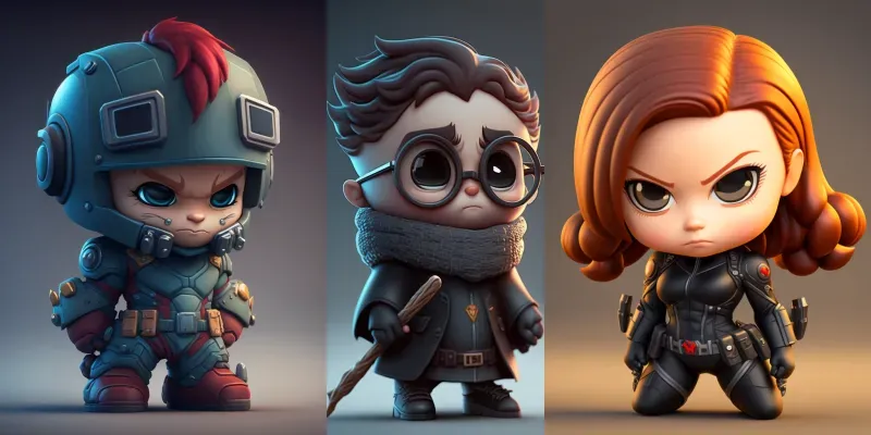 3D Chibi Characters Midjourney Prompt | PromptBase