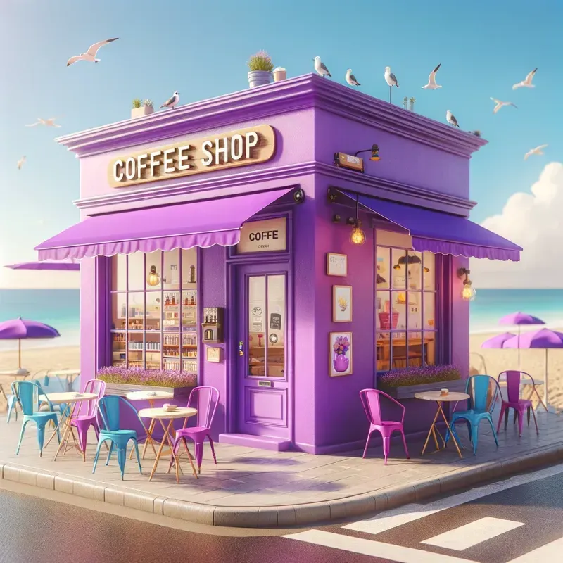 Bright Summer Coffee Shop DALL·E Prompt | PromptBase