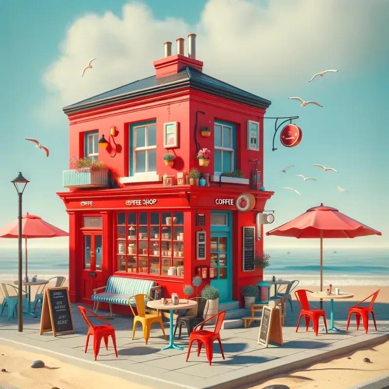 Bright Summer Coffee Shop DALL·E Prompt | PromptBase
