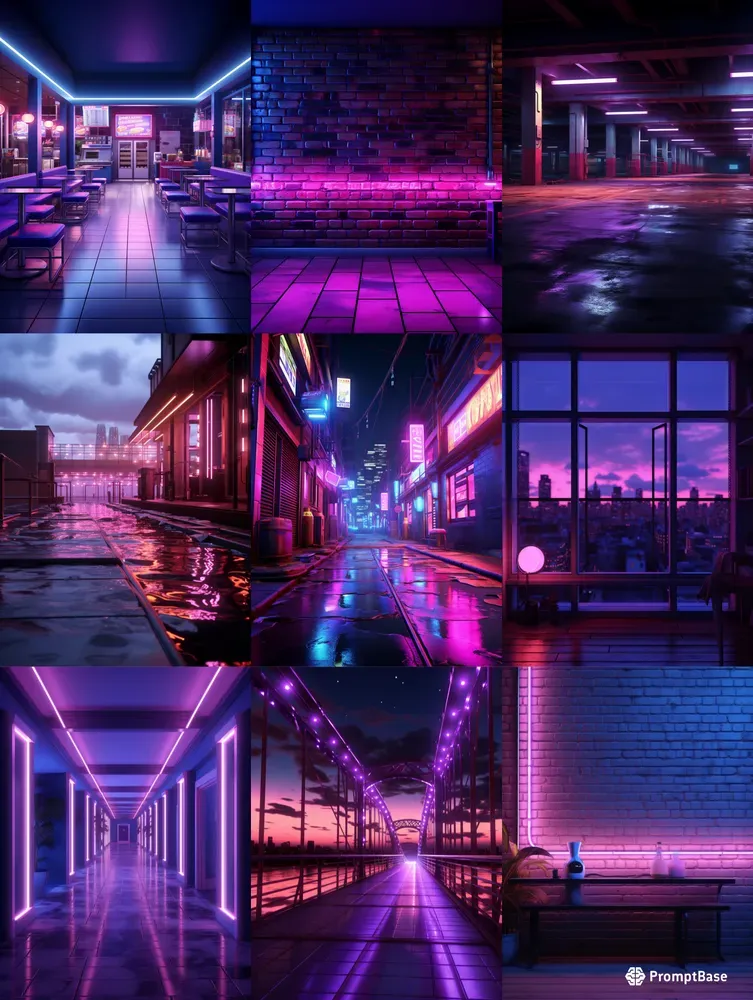 Cyberpunk Neon City Scenes Midjourney Prompt | PromptBase