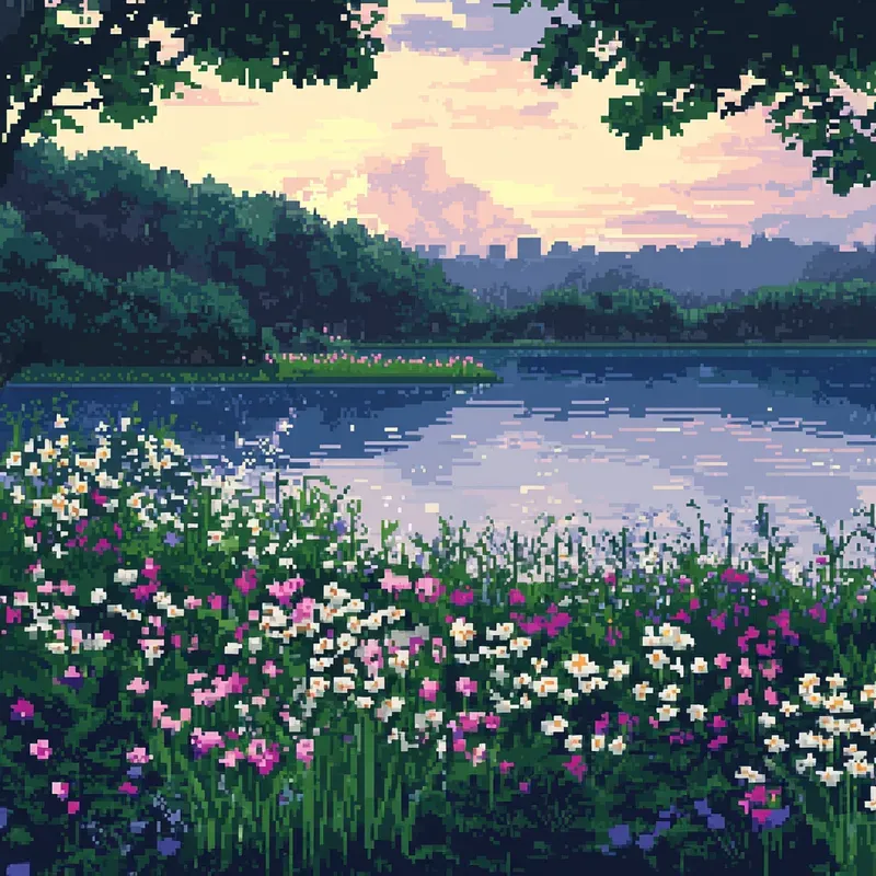 8-bit Pixel Art Of Landscapes Midjourney Prompt | PromptBase