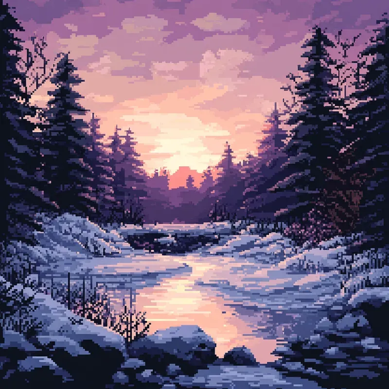 8-bit Pixel Art Of Landscapes Midjourney Prompt | PromptBase