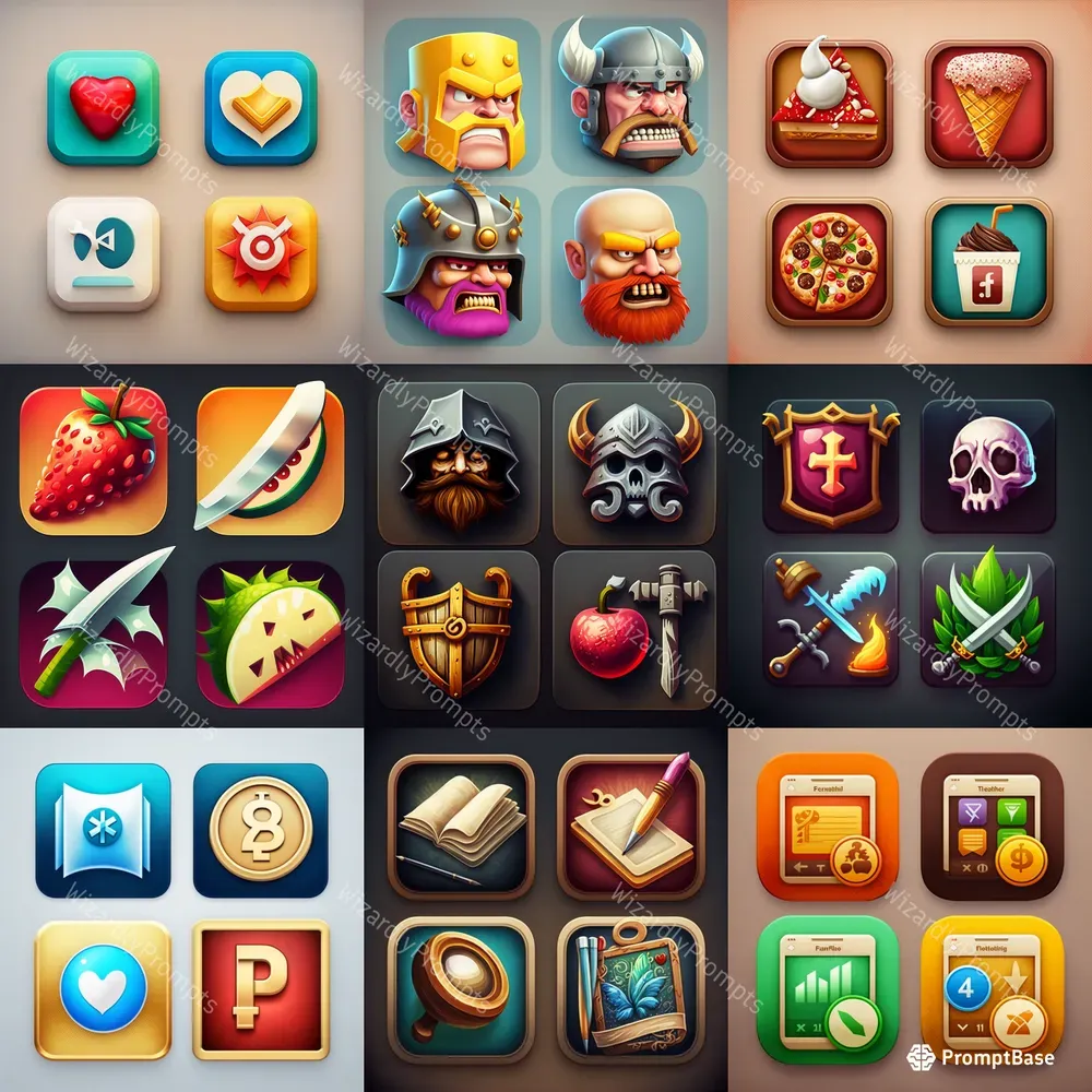 App Icons Midjourney Prompt | PromptBase