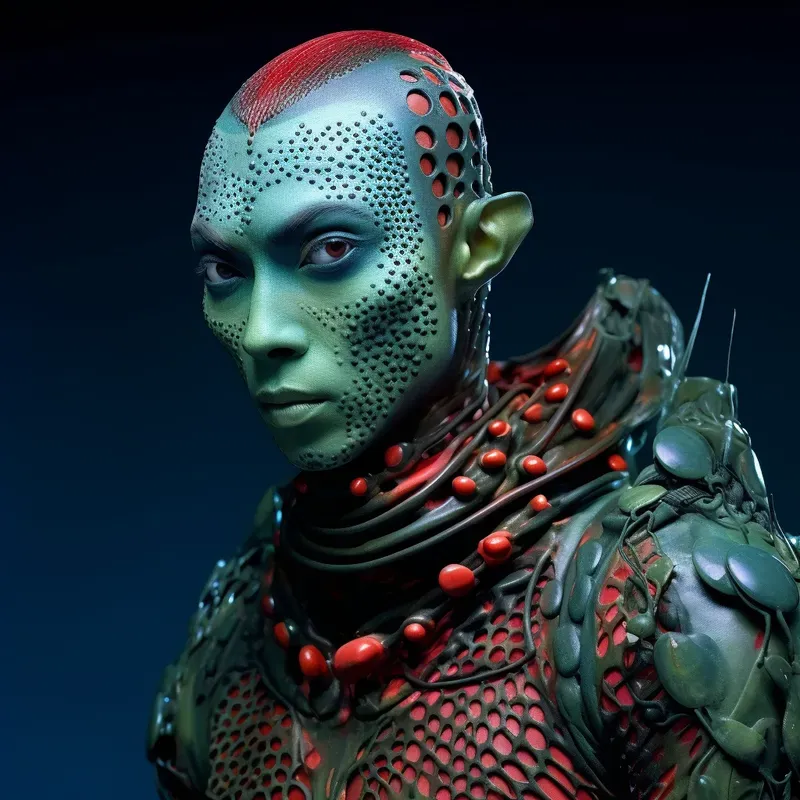 Future Humans X Alien Skin Portraits Midjourney Prompt | PromptBase