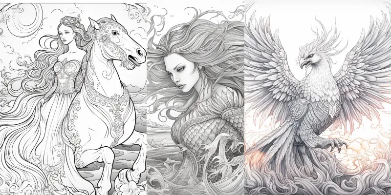 Mythical Creatures Coloring Pages