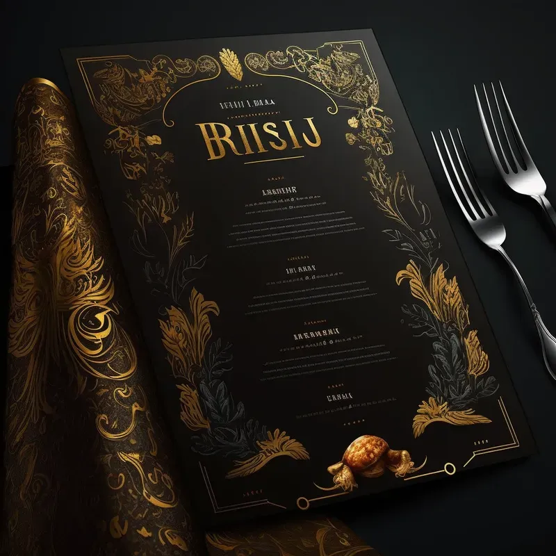 Restaurant Menu Designs Creative Ideas Midjourney Prompt | PromptBase