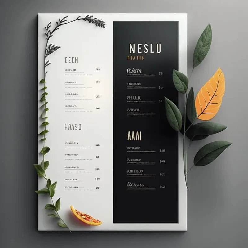 Restaurant Menu Designs Creative Ideas Midjourney Prompt | PromptBase