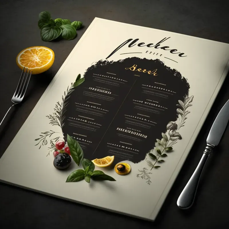 Restaurant Menu Designs Creative Ideas Midjourney Prompt | PromptBase