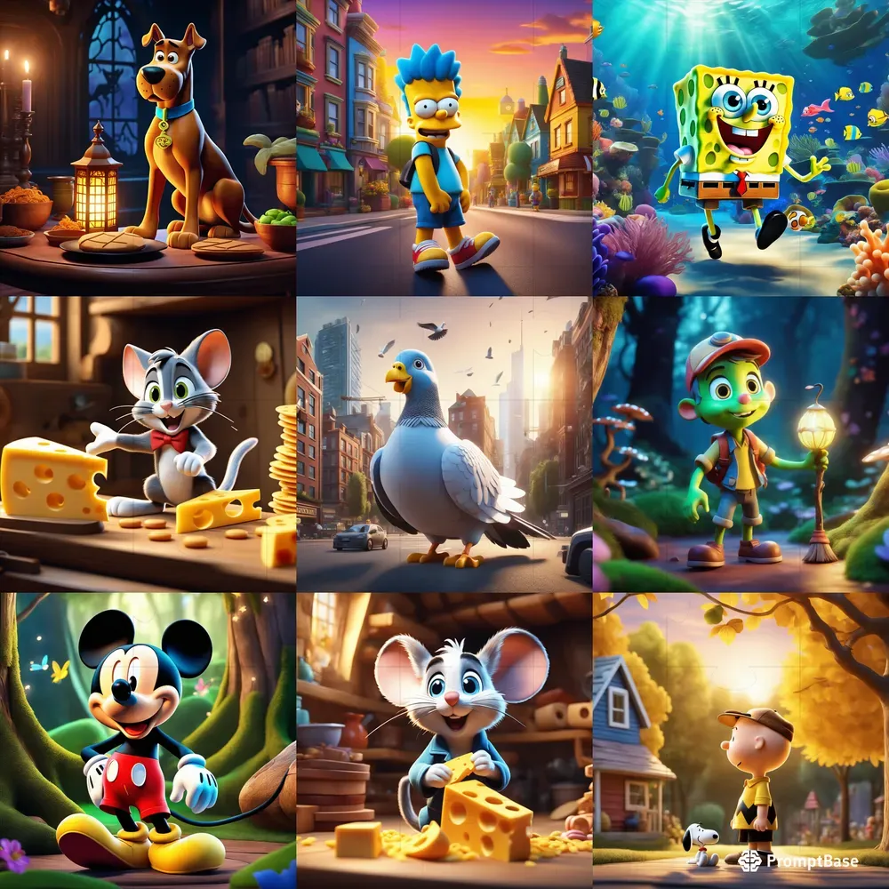 High Quality Cartoon Characters Stable Diffusion Prompt | PromptBase