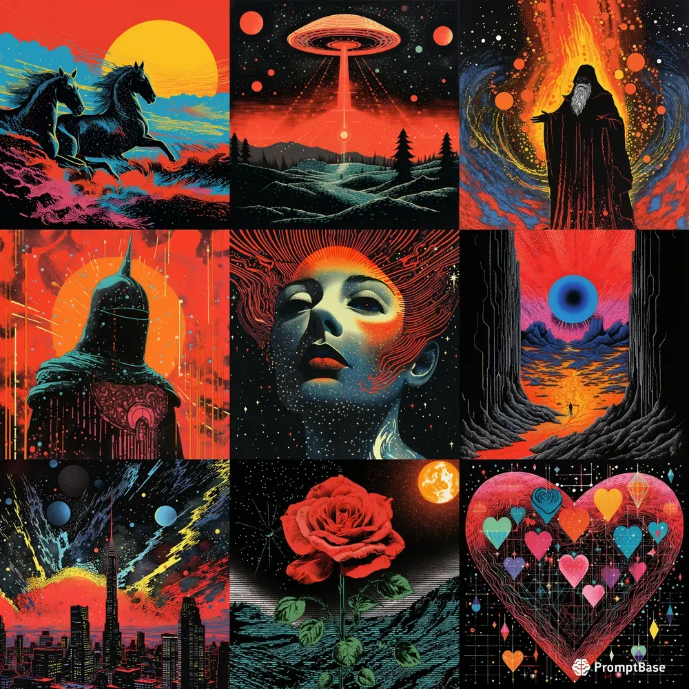 Dark Mystical Cosmic Cover Art Midjourney Prompt | PromptBase