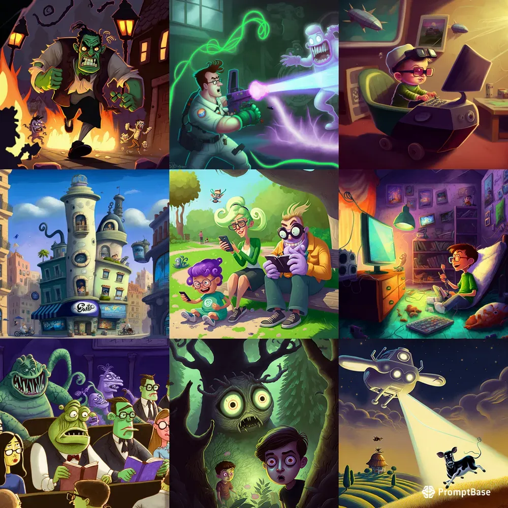 Cool Cartoons Midjourney Prompt | PromptBase