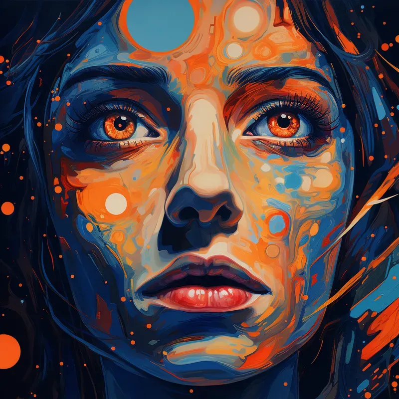 Colorful Portraits Illusory Wallpapers Midjourney Prompt | PromptBase