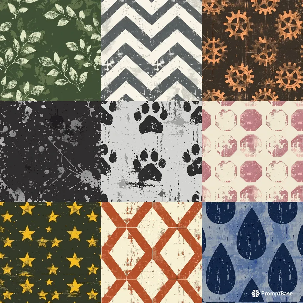 Grunge Lover Seamless Patterns Midjourney Prompt | PromptBase