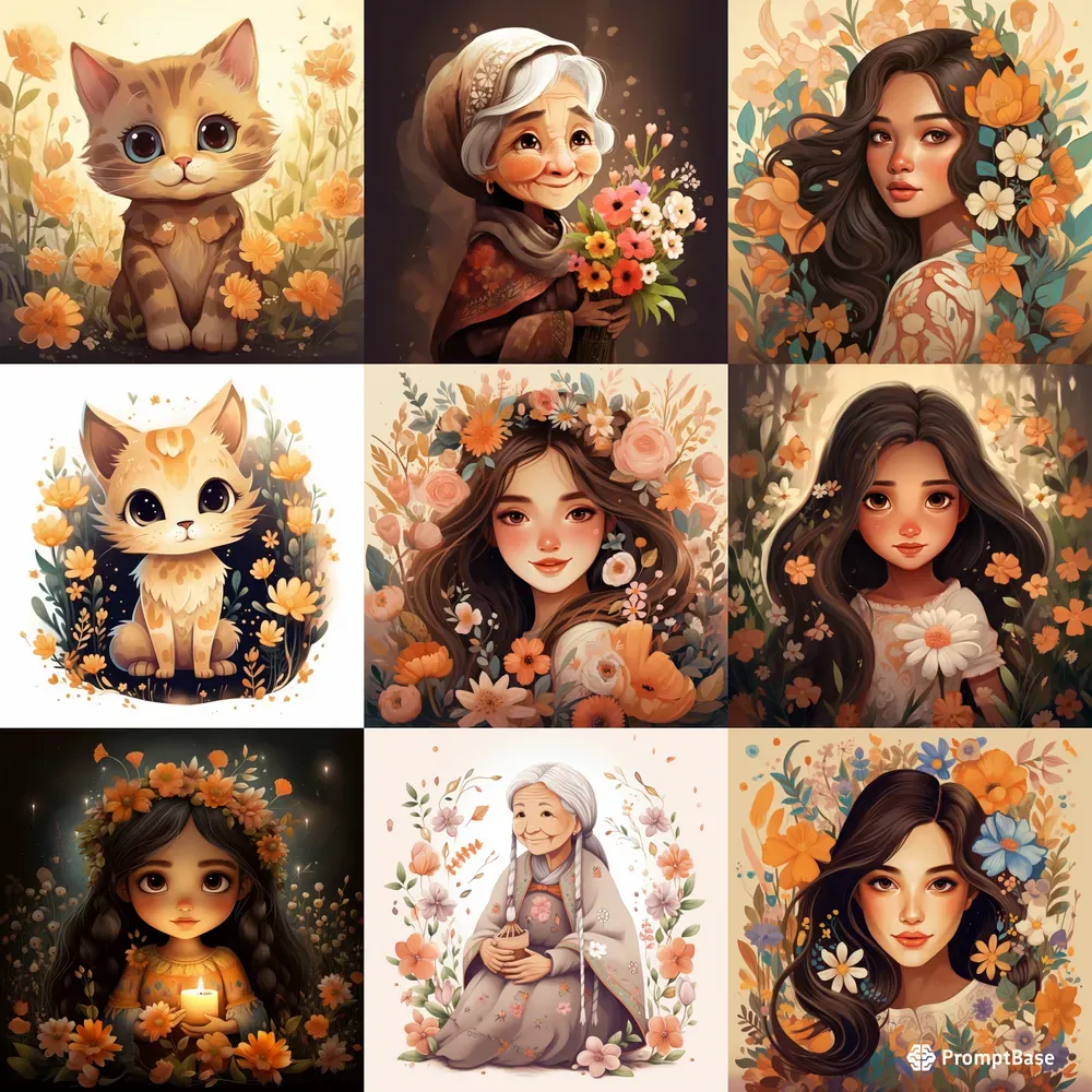 Cute Portraits Style With Pastel Colors Midjourney Prompt | PromptBase