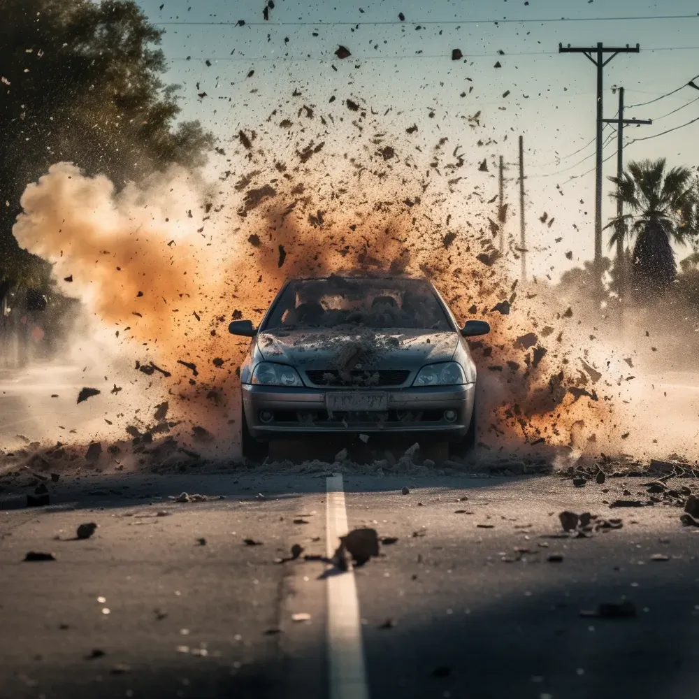 Realistic Objects Explosion Midjourney Prompt | PromptBase