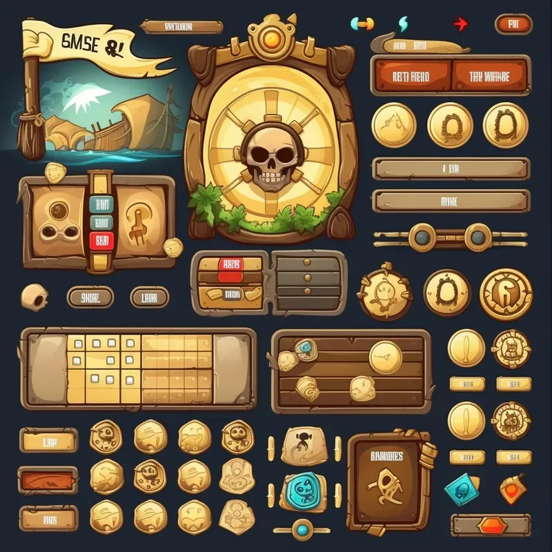 Mobile Games Gui Elements Midjourney Prompt | PromptBase