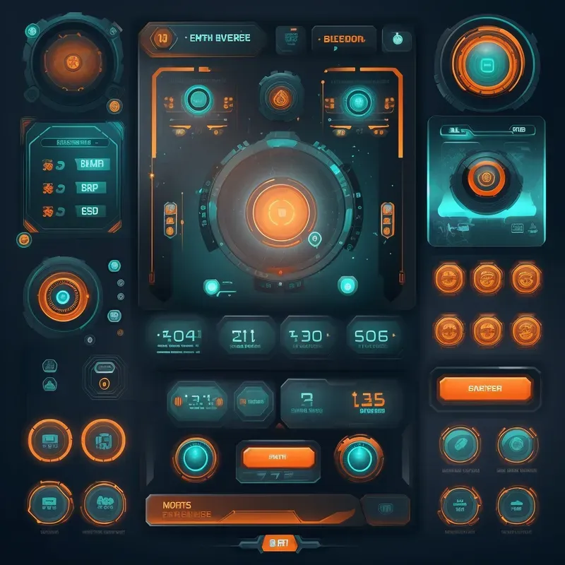 Mobile Games Gui Elements Midjourney Prompt | PromptBase