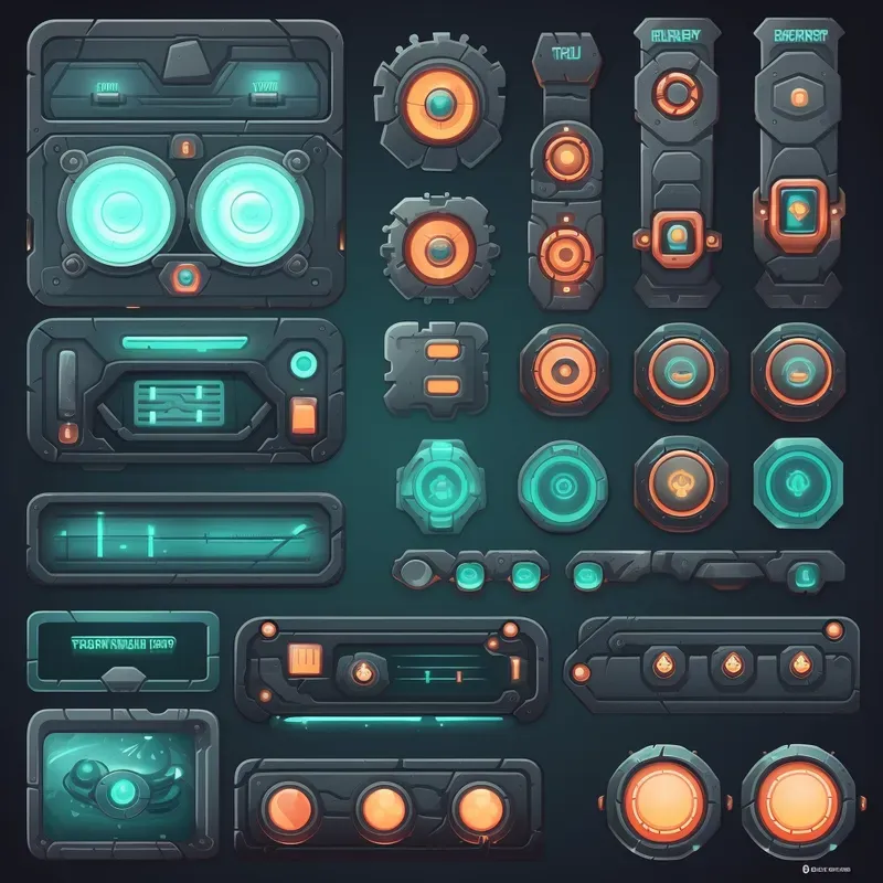 Mobile Games Gui Elements Midjourney Prompt | PromptBase