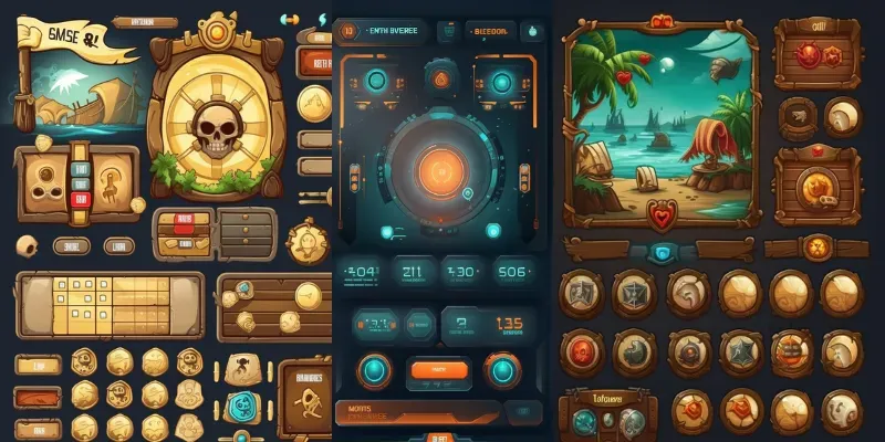 Mobile Games Gui Elements Midjourney Prompt | PromptBase