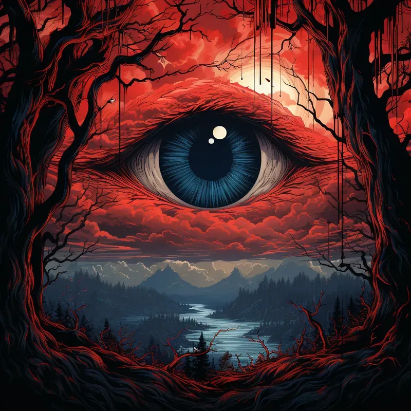 Nightmare Sunset Illustrations Midjourney Prompt | PromptBase