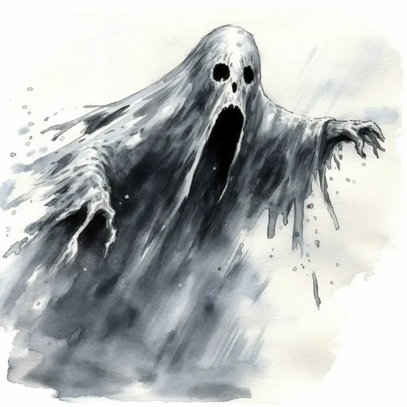 Scary Ink Washes Midjourney Prompt | PromptBase