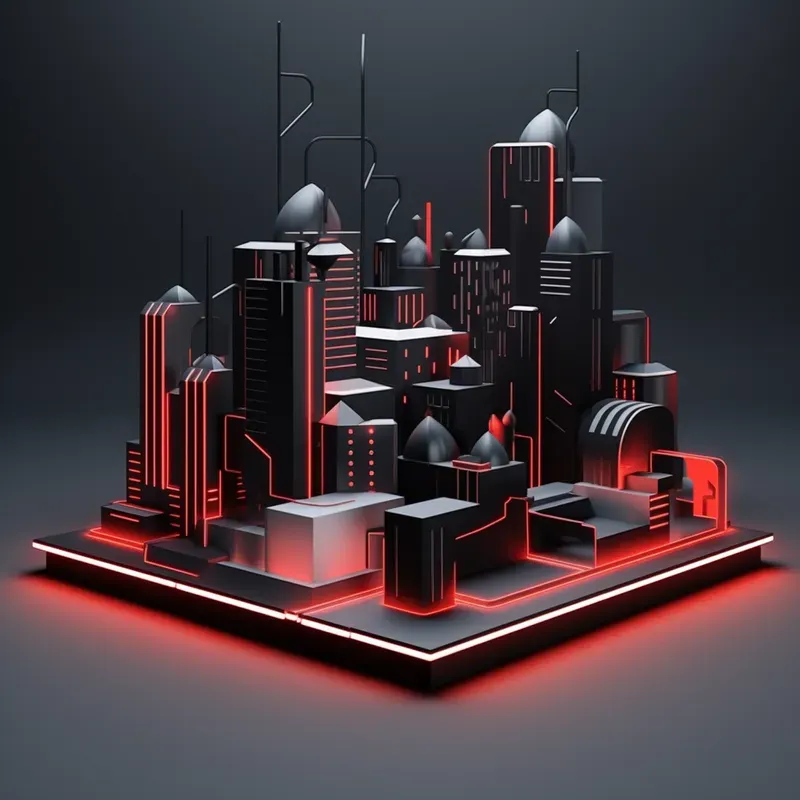 Futuristic Isometric Dystopia Buildings Midjourney Prompt | PromptBase