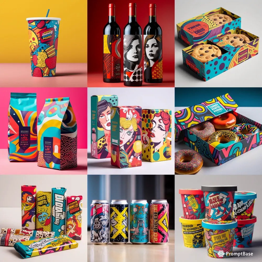 Pop Art Packaging Perfections Midjourney Prompt | PromptBase