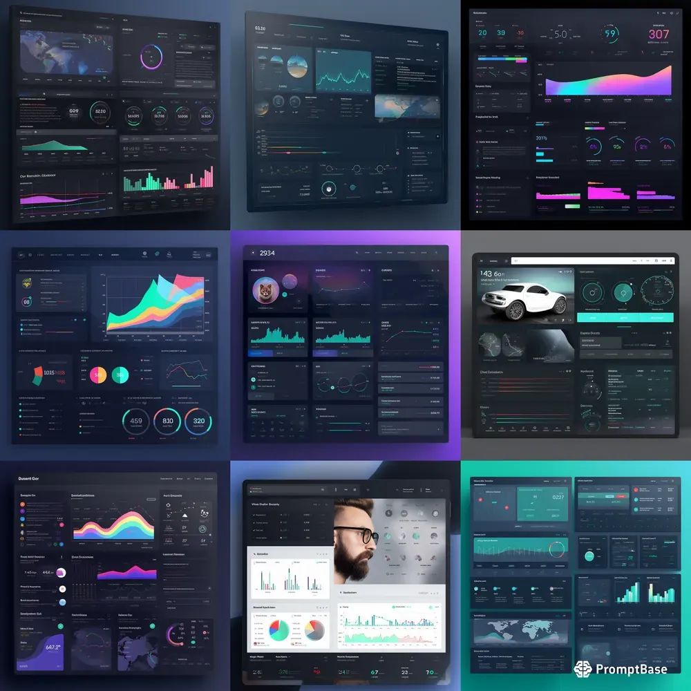 Professional Dashboard Layouts Midjourney Prompt | PromptBase