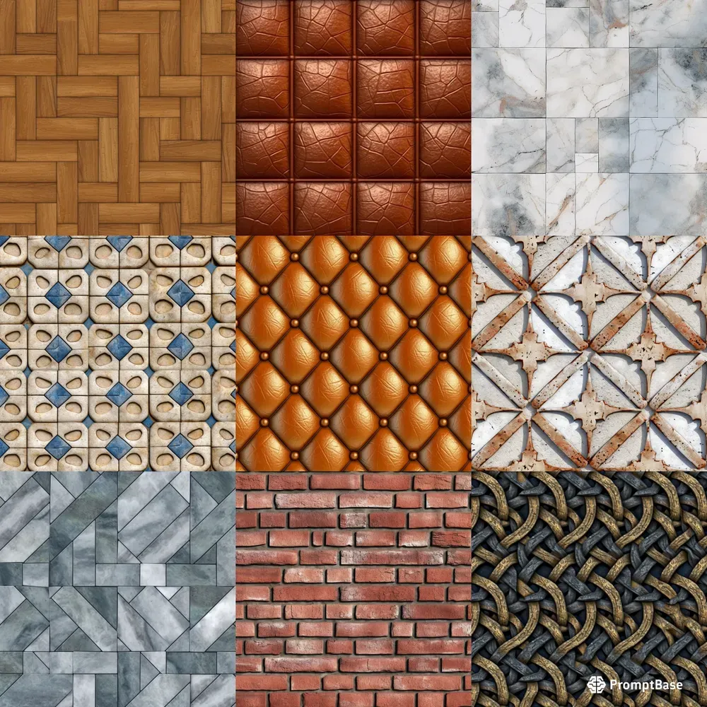 Tileable Textures For 3D Software Midjourney Prompt | PromptBase