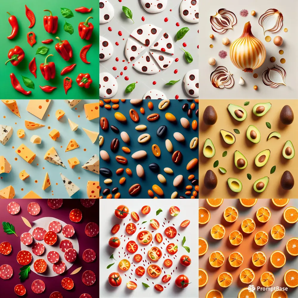 Food Patterns Midjourney Prompt | PromptBase