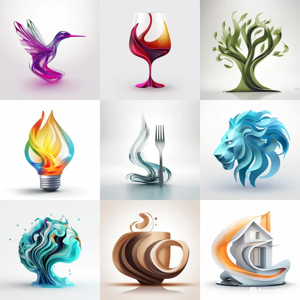 3D Vector Logos Midjourney Prompt | PromptBase